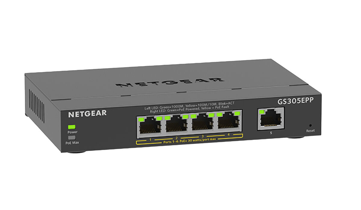 Netgear GS305EPP 5-Port Smart Managed Switch PoE+ | Scandinavian Photo