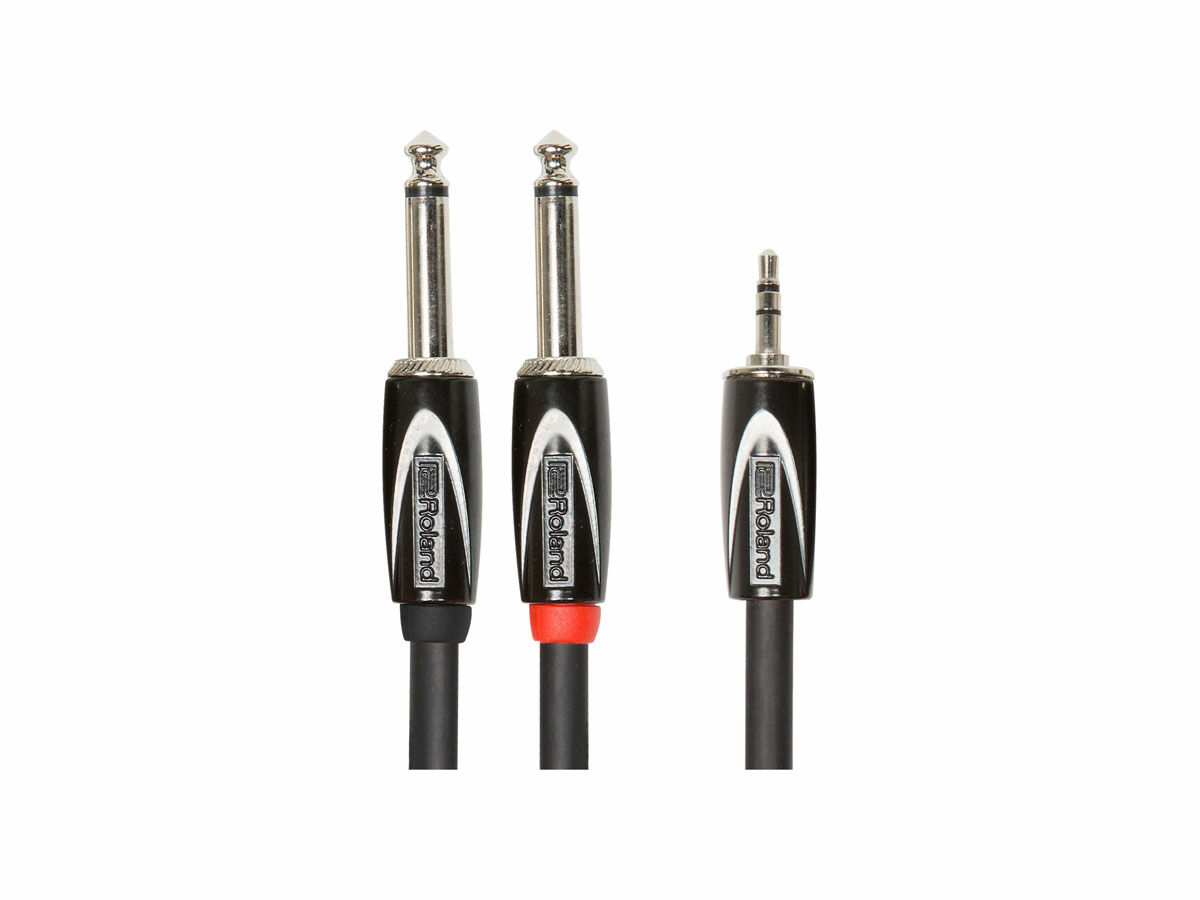 Roland Black 3,5mm TRS - Dual 1/4" Splitter Y cable | Scandinavian Photo