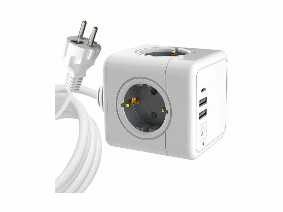 MicroConnect 4 way Power Cube with USB ports | Scandinavian Photo