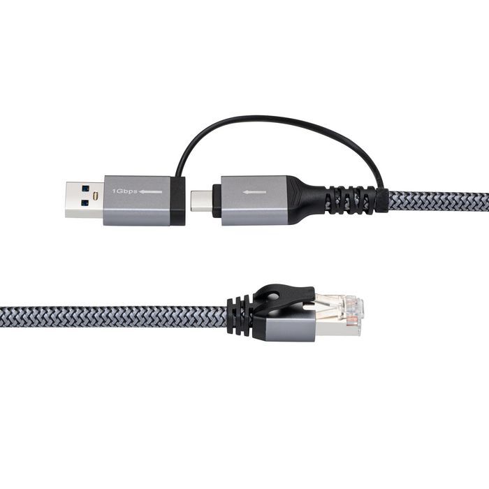 MicroConnect CAT6 RJ45 FTP to USB A-C adapter cable, 2m | Scandinavian ...
